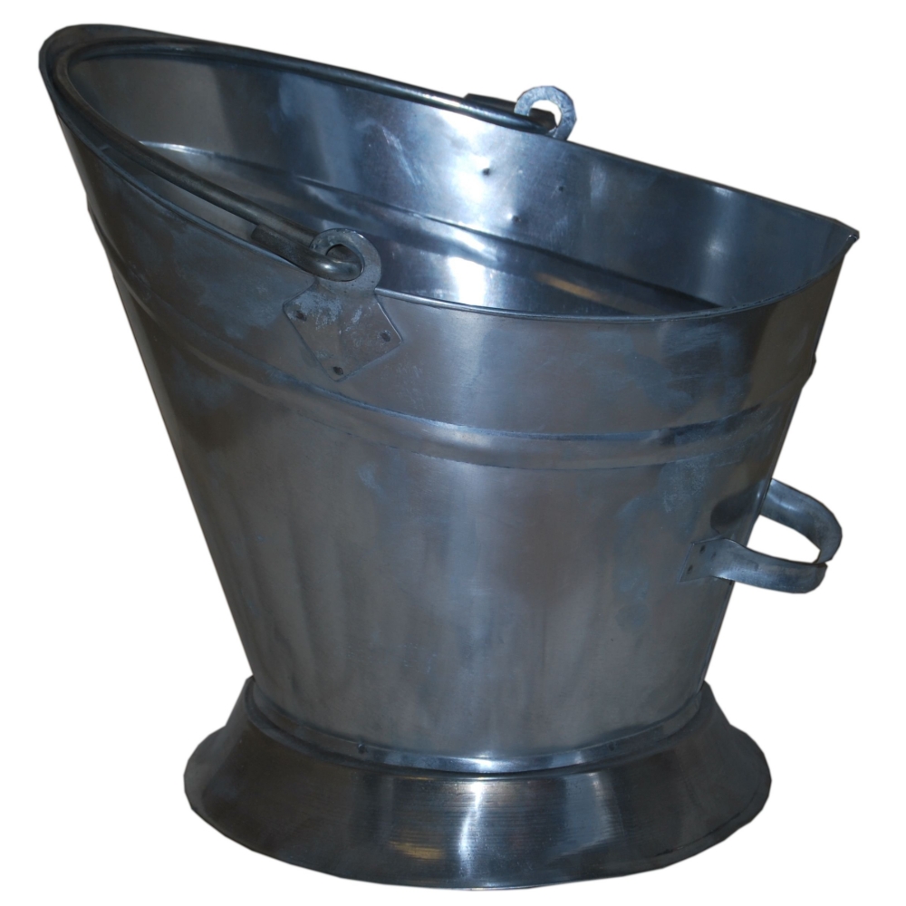 Coal Bucket Waterloo Polished Galv - Warrior Stoves Ltd